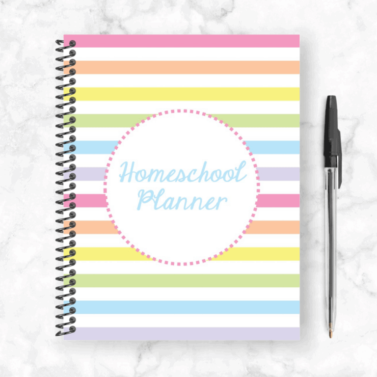Pastel Rainbow Homeschool Planner - The Waldock Way