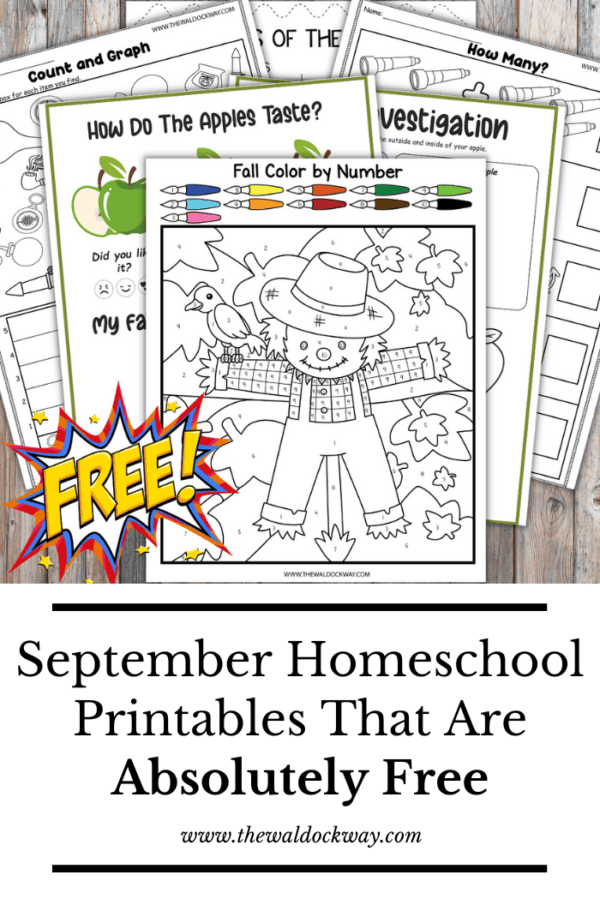 September Homeschool Printables That Are Absolutely Free