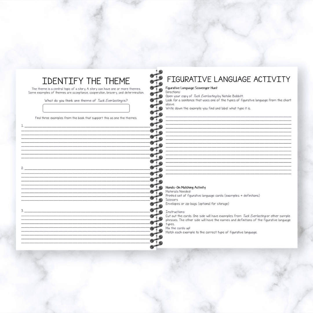 Tuck Everlasting Novel Study - The Waldock Way